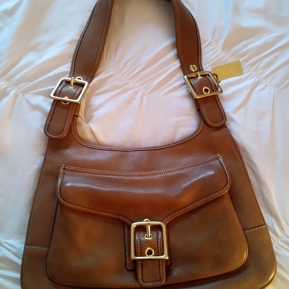 Coach | Bags | Coach Tan Leather Shoulder Bag | Poshmark